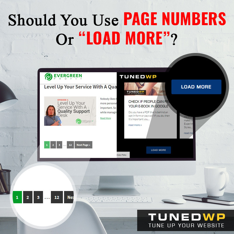 Should You Use Page Numbers Or “Load More”? - Wordpress Websites Tuned ...